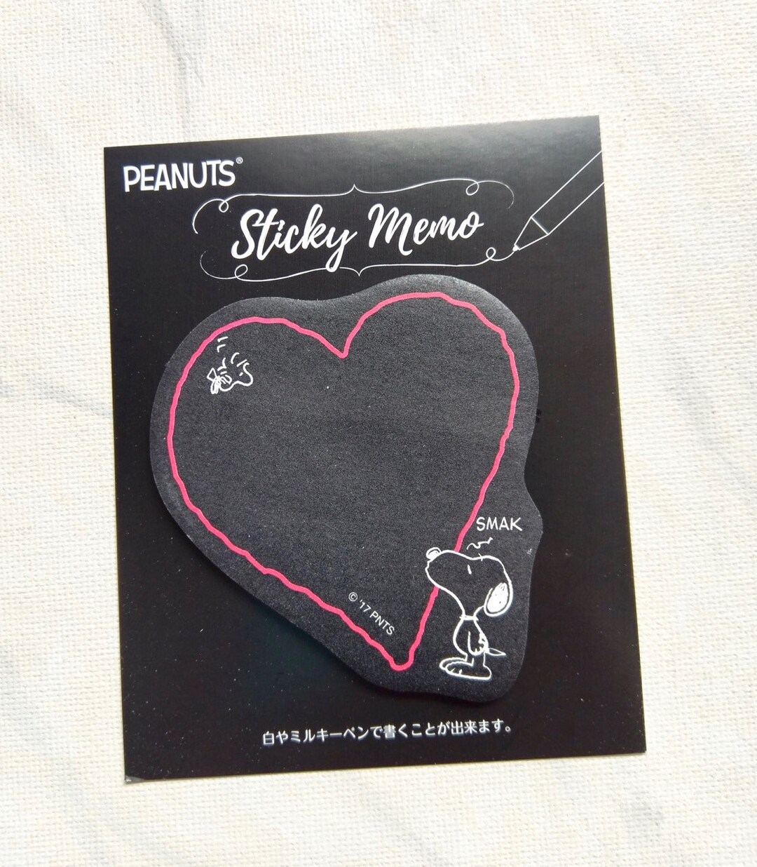 Snoopy Sticky Notes, Black Sticky Notes, Snoopy Sticky Memo, Heart ...
