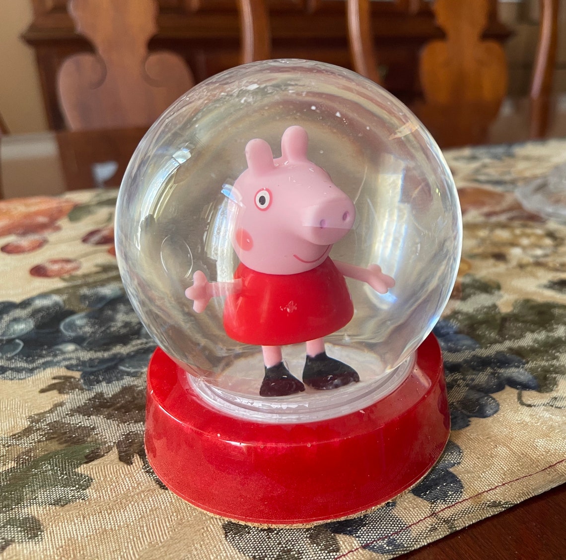 Peppa the Pig Suzy Sheep Pedro Pony Pink Snow Globe Birthday Children ...