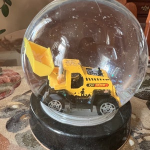 Custom Truck Bulldozer Construction Snow Globe Birthday Children ...