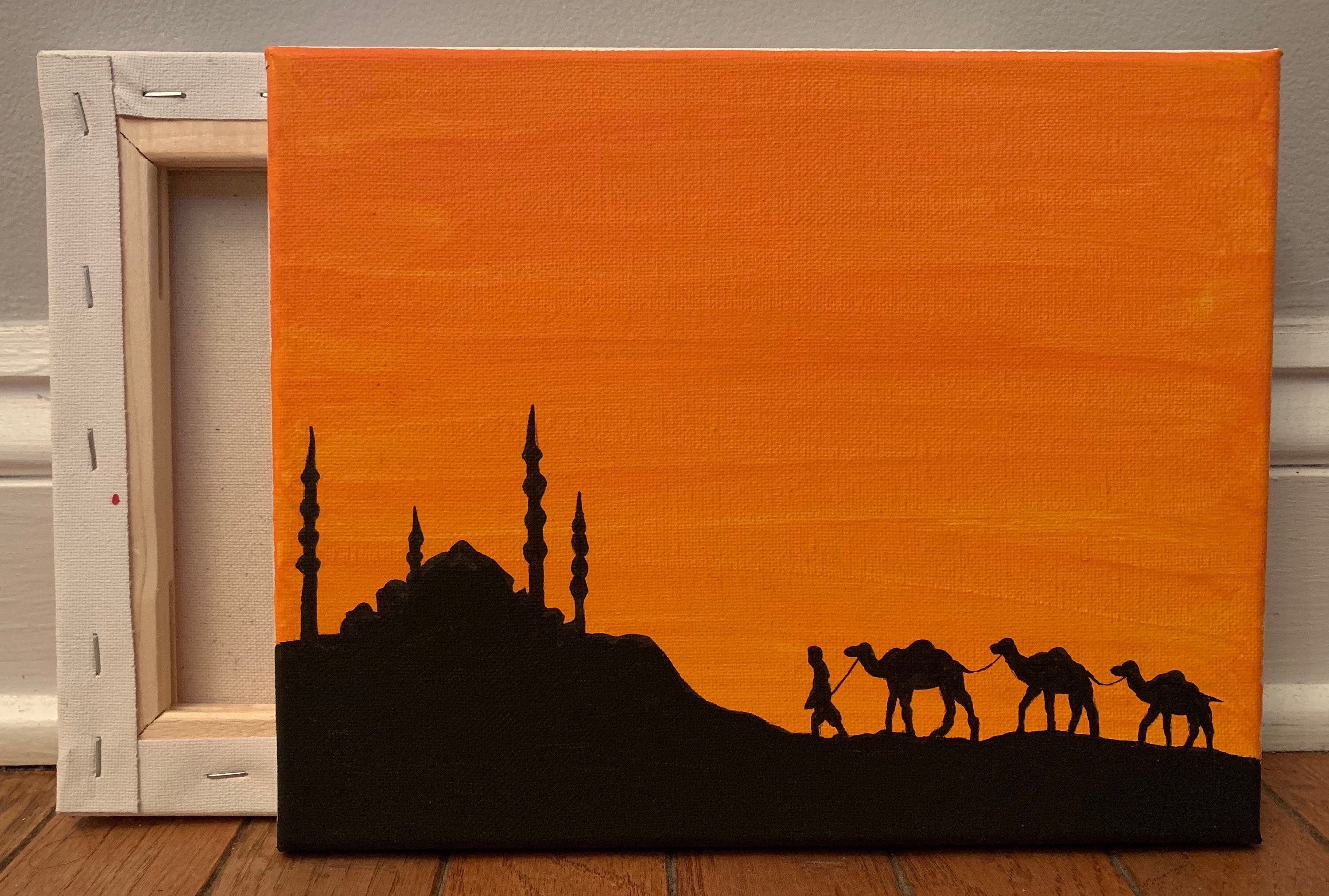 Custom Arabic Calligraphy 8x10 Acrylic Painting Canvas with | Etsy