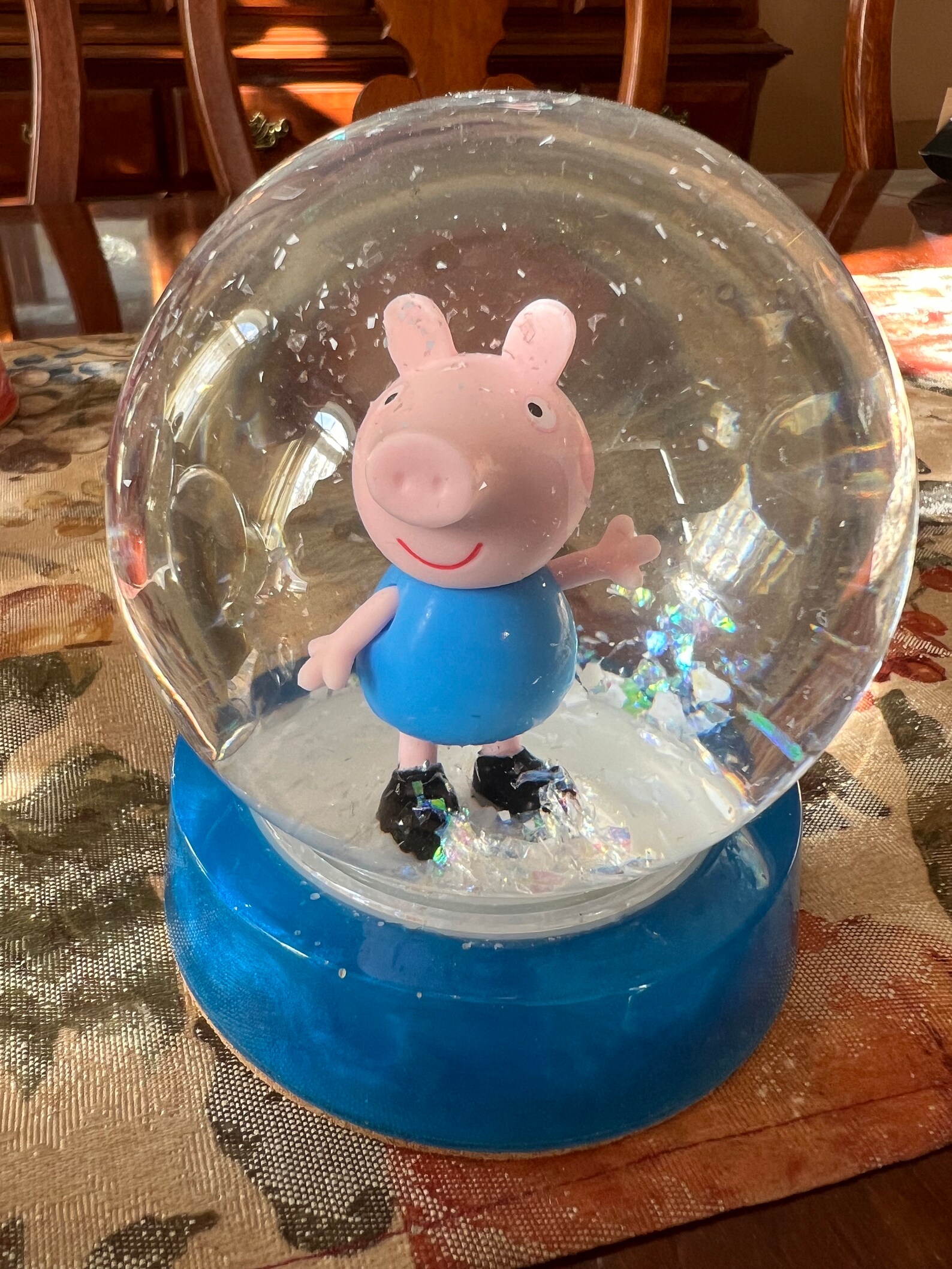 Peppa the Pig Suzy Sheep Pedro Pony Pink Snow Globe Birthday Children ...