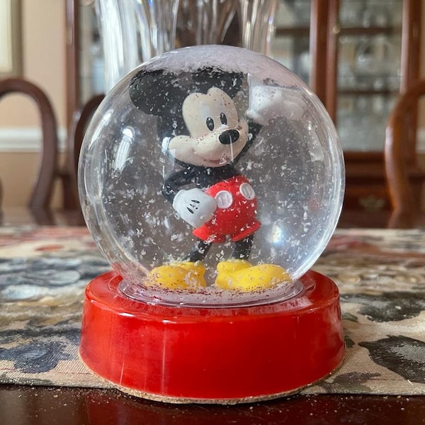 Mickey and Minnie Mouse Snow Globe - Etsy