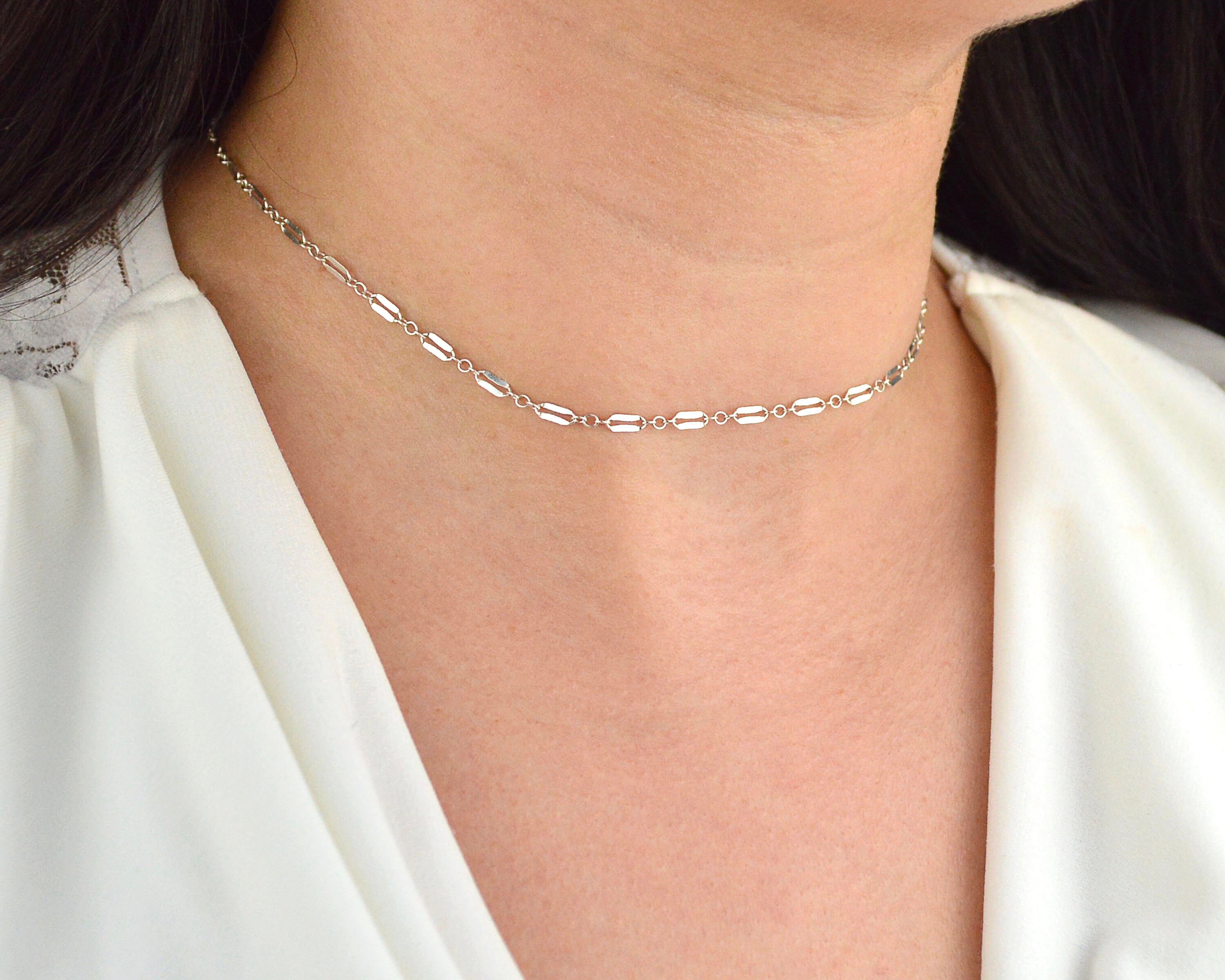 Sterling Silver Choker Necklace Silver Lace Necklace Etsy