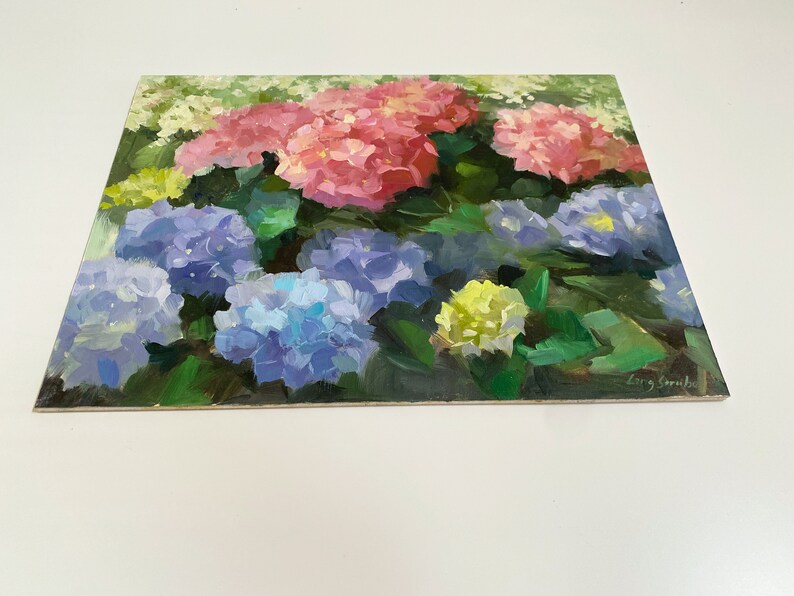 Happy Hydrangea Impressionist Oil Painting - Etsy