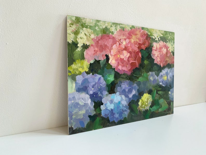 Happy Hydrangea Impressionist Oil Painting - Etsy