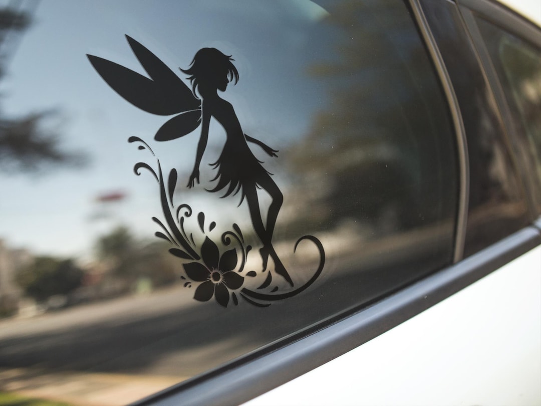 Whimsical Fairy Vinyl Decal: Dancing Fairy Over Flower, Car/laptop ...
