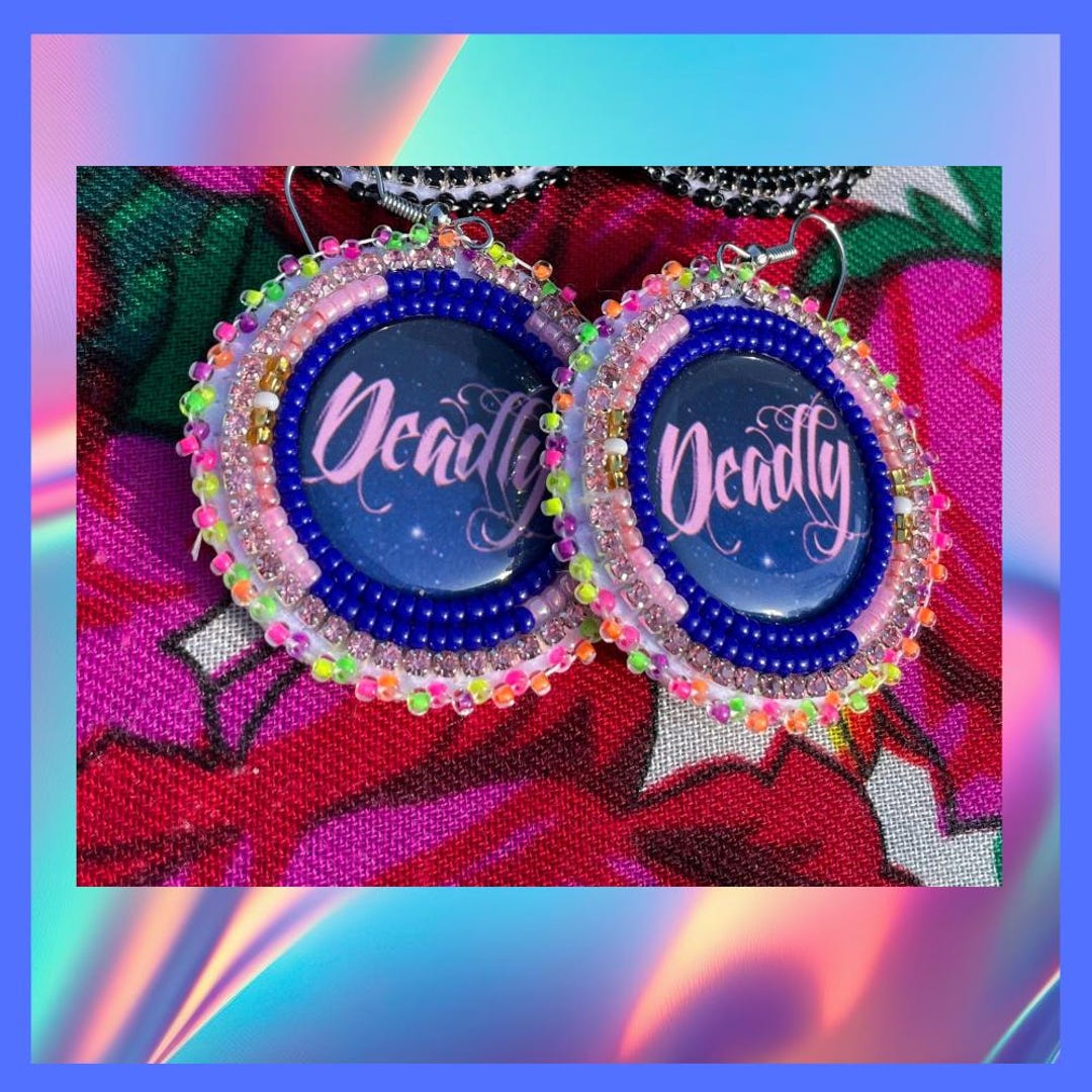 Deadly Neon Beaded Earrings – Bold, Bright & Indigenous Handmade - Etsy