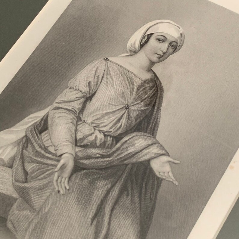 1860 Shunamite Abishag Antique Gravure print Judaica - Etsy