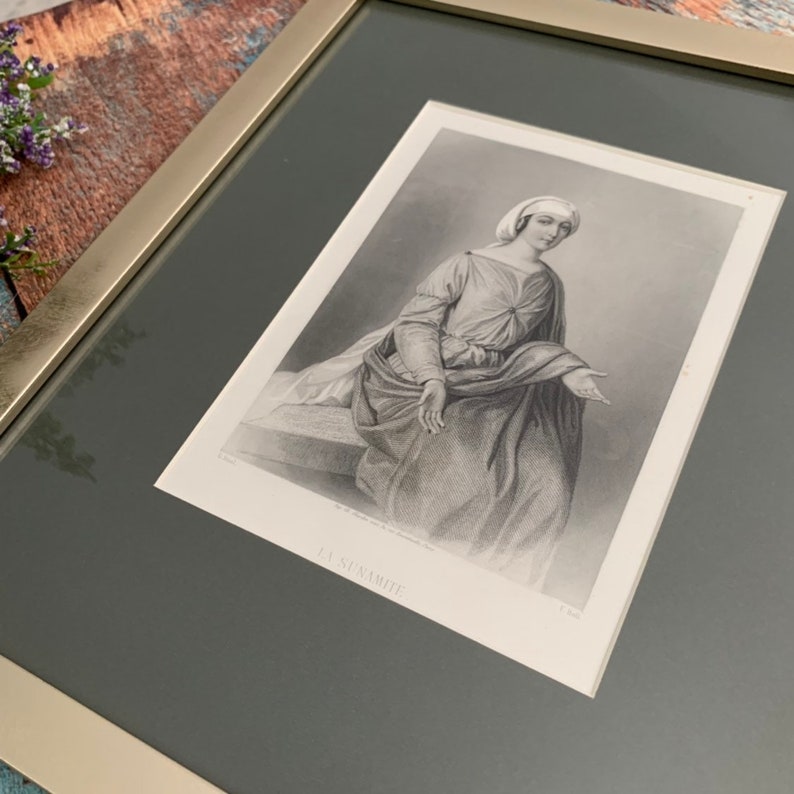 1860 Shunamite Abishag Antique Gravure print Judaica - Etsy