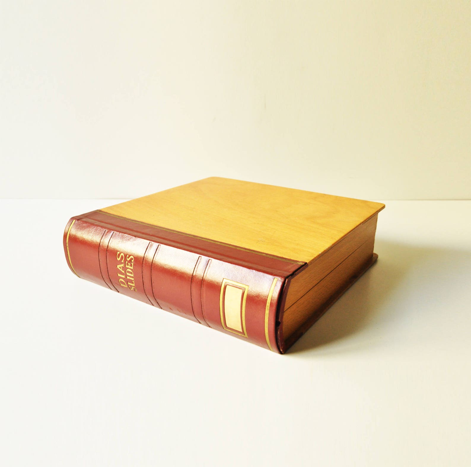 Vintage Wooden Book Shaped Photo Slides Storage Box Germany - Etsy