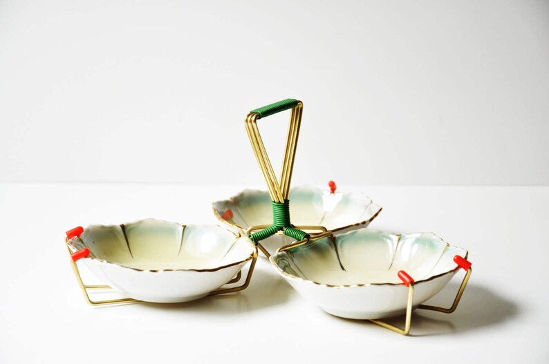 Vintage Triple Serving Dish Empire Porcelain Server | Etsy