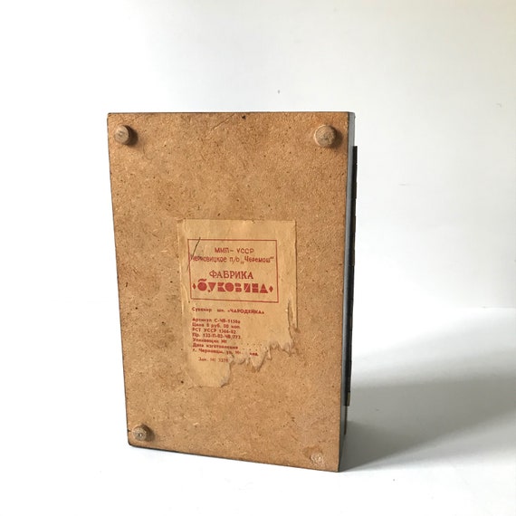 Vintage Soviet Wooden Box - Beautiful Lady Box - Jewe… - Gem