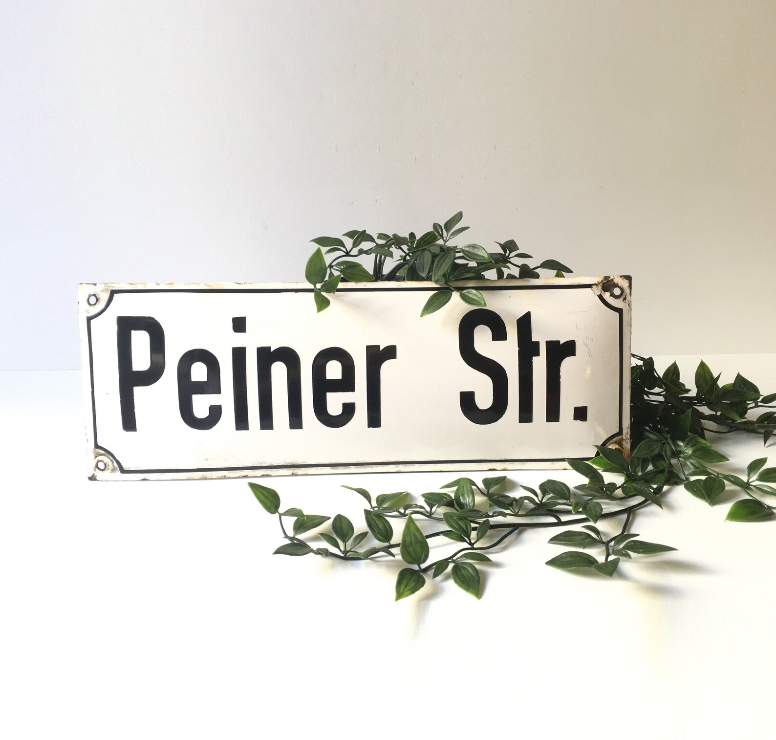 Antique Enamel German Street Sign Porcelain Metal Sign | Etsy