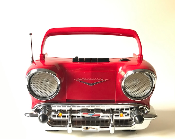 Vintage Randix 57 Chevy Portable AM FM Radio Stereo Cassette Player CR ...