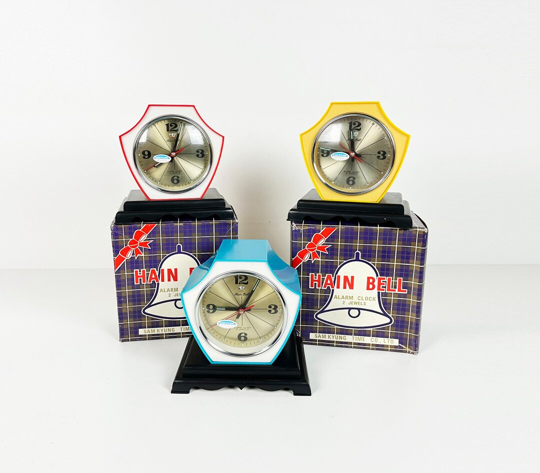 Vintage NOS Hain Bell Desk Alarm Clock - Made in Korea - Unused - New ...