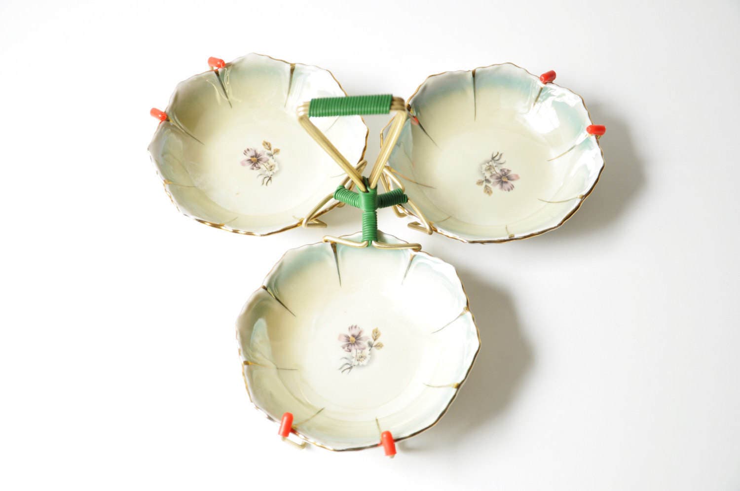 Vintage Triple Serving Dish Empire Porcelain Server - Etsy