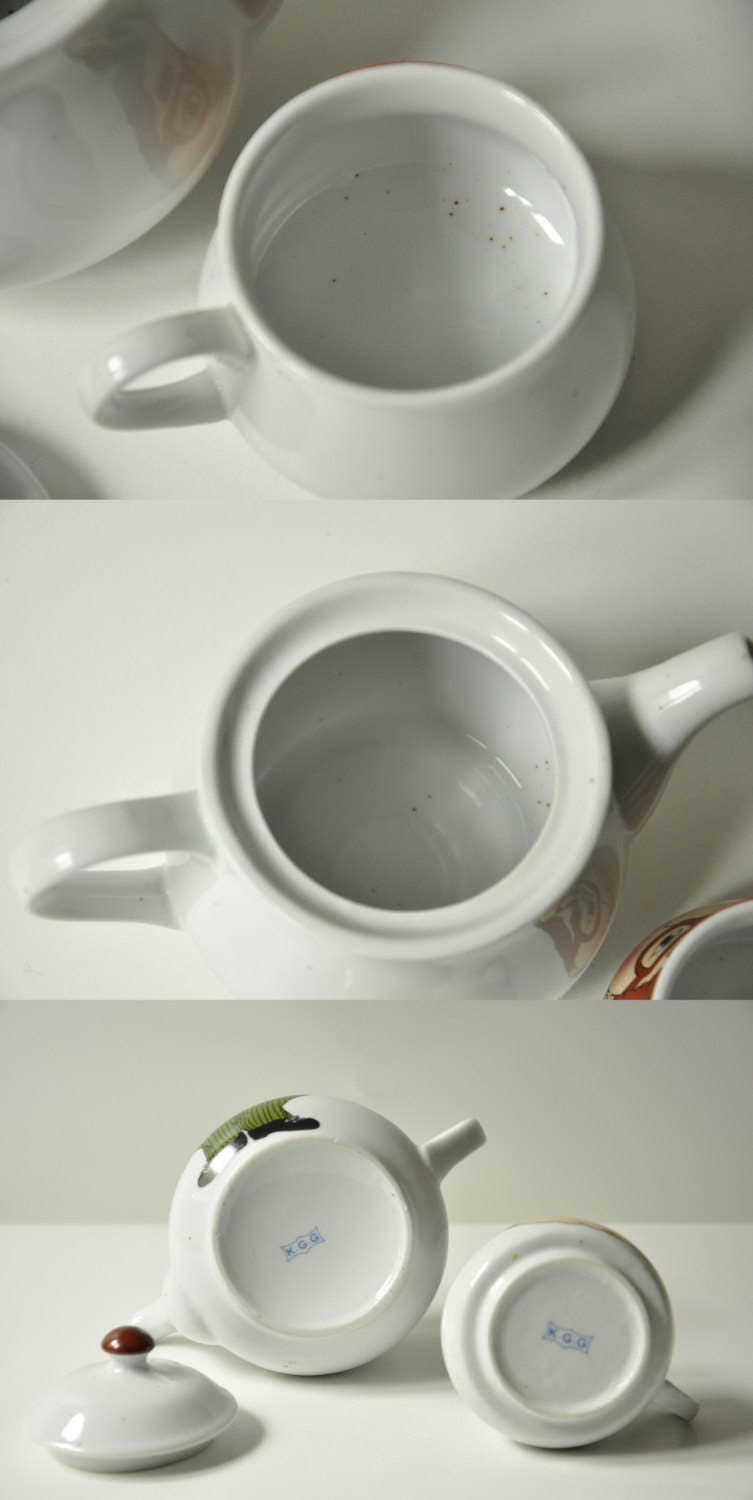 Vintage Tea for One Funny Set Teapot & Cup Cartoon Wall - Etsy