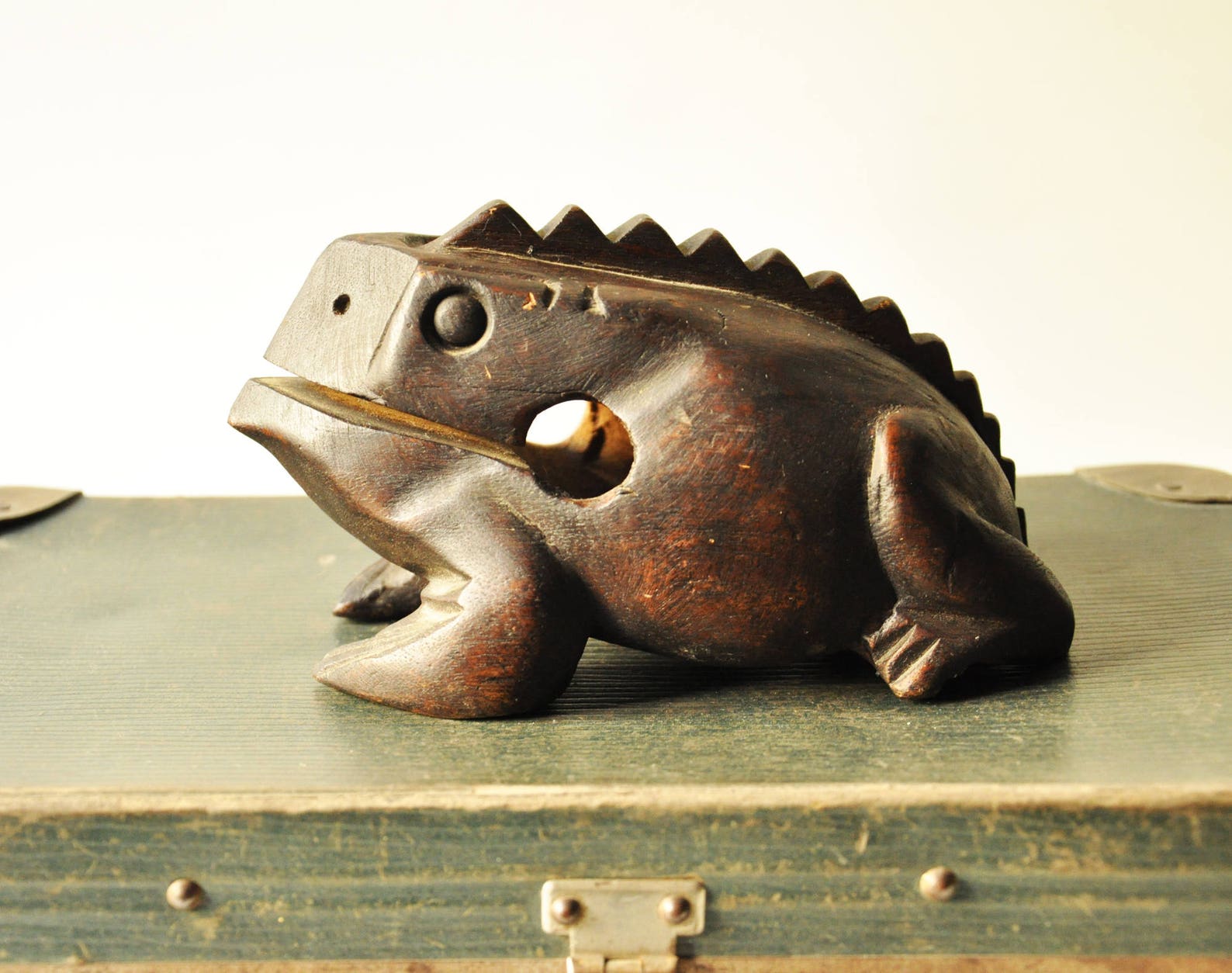 Vintage Wooden Frog Hand Carved Ethnic - Etsy