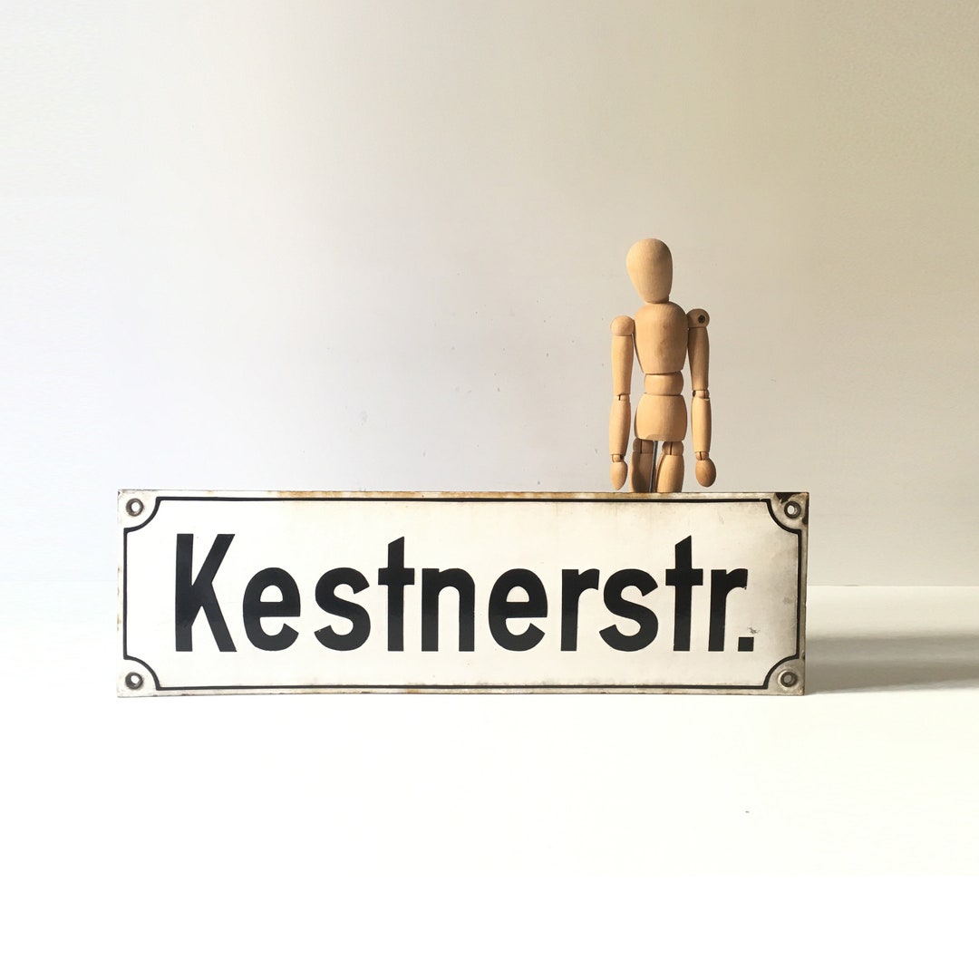 Antique Enamel German Street Sign Porcelain Metal Sign Kestner Str ...