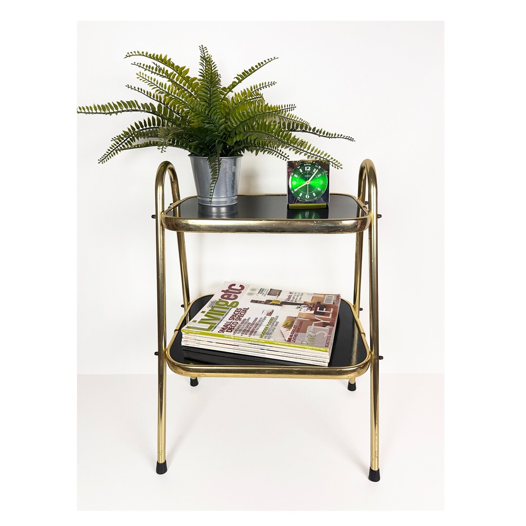 Midcentury Modern 1960s Two Tier Side Table Space Age Formica Top ...