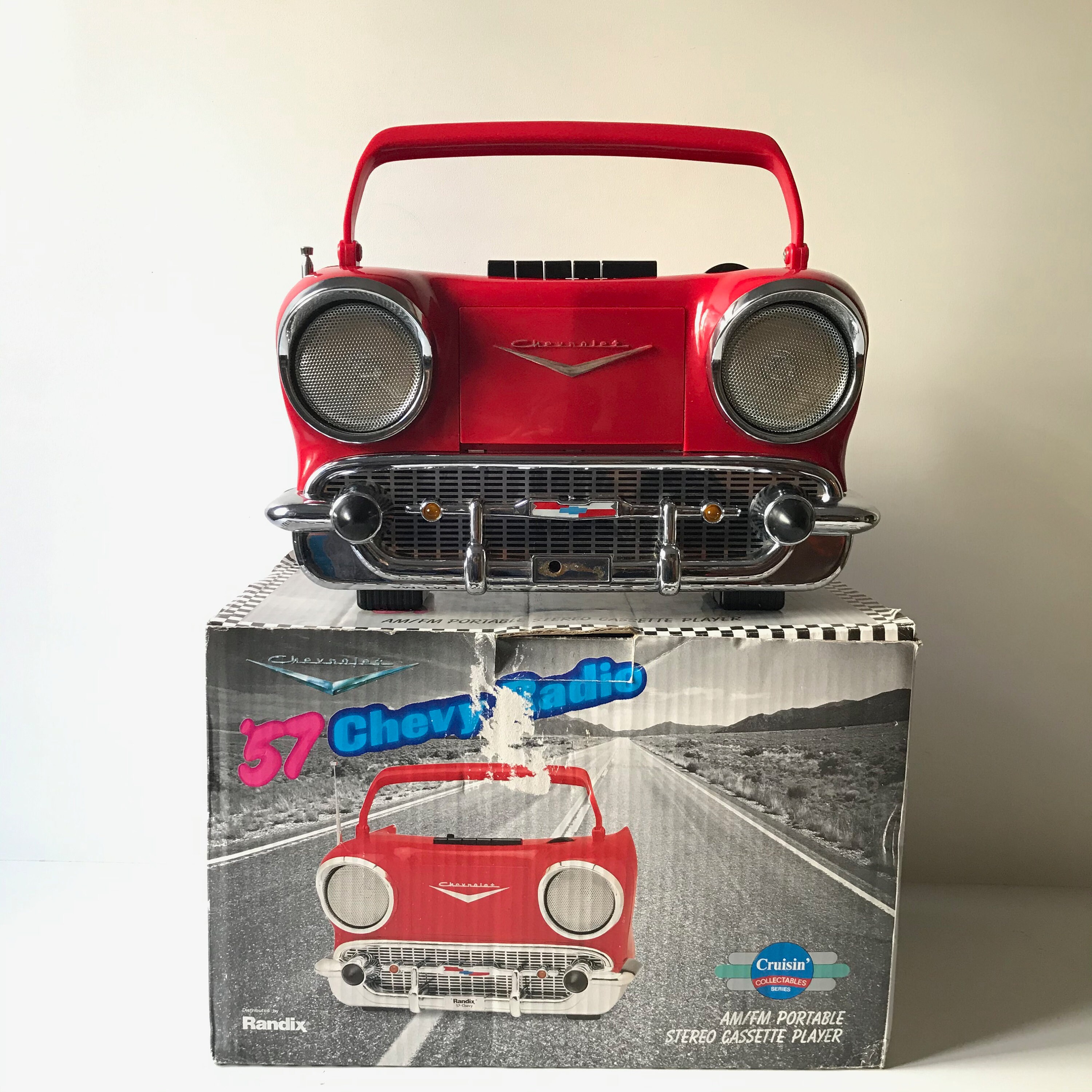 Vintage Randix 57 Chevy Portable AM FM Radio Stereo Cassette | Etsy