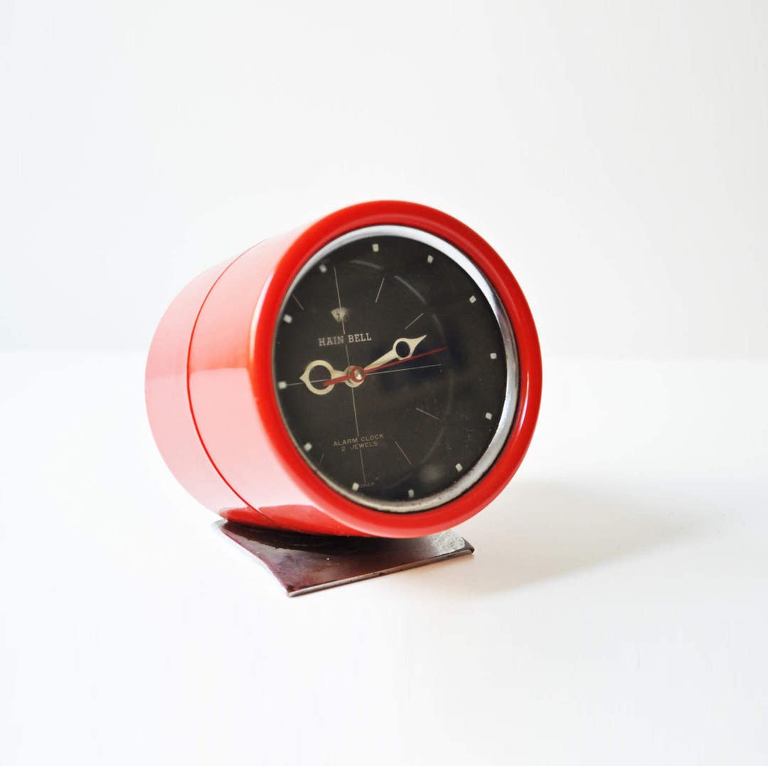Vintage Space Age Hain Bell Red Alarm Clock - Made in Korea - Etsy ...