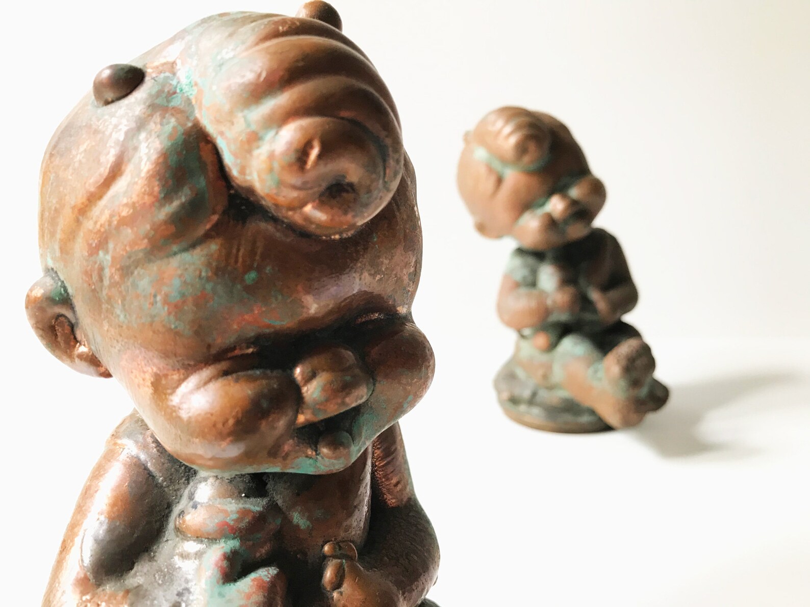 Antique Copper Doll Molds - Vintage Industrial - Toy Factory - Oxidized ...