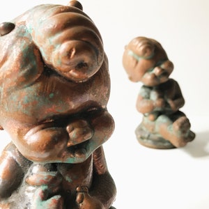 Antique Copper Doll Molds - Vintage Industrial - Toy Factory - Oxidized ...