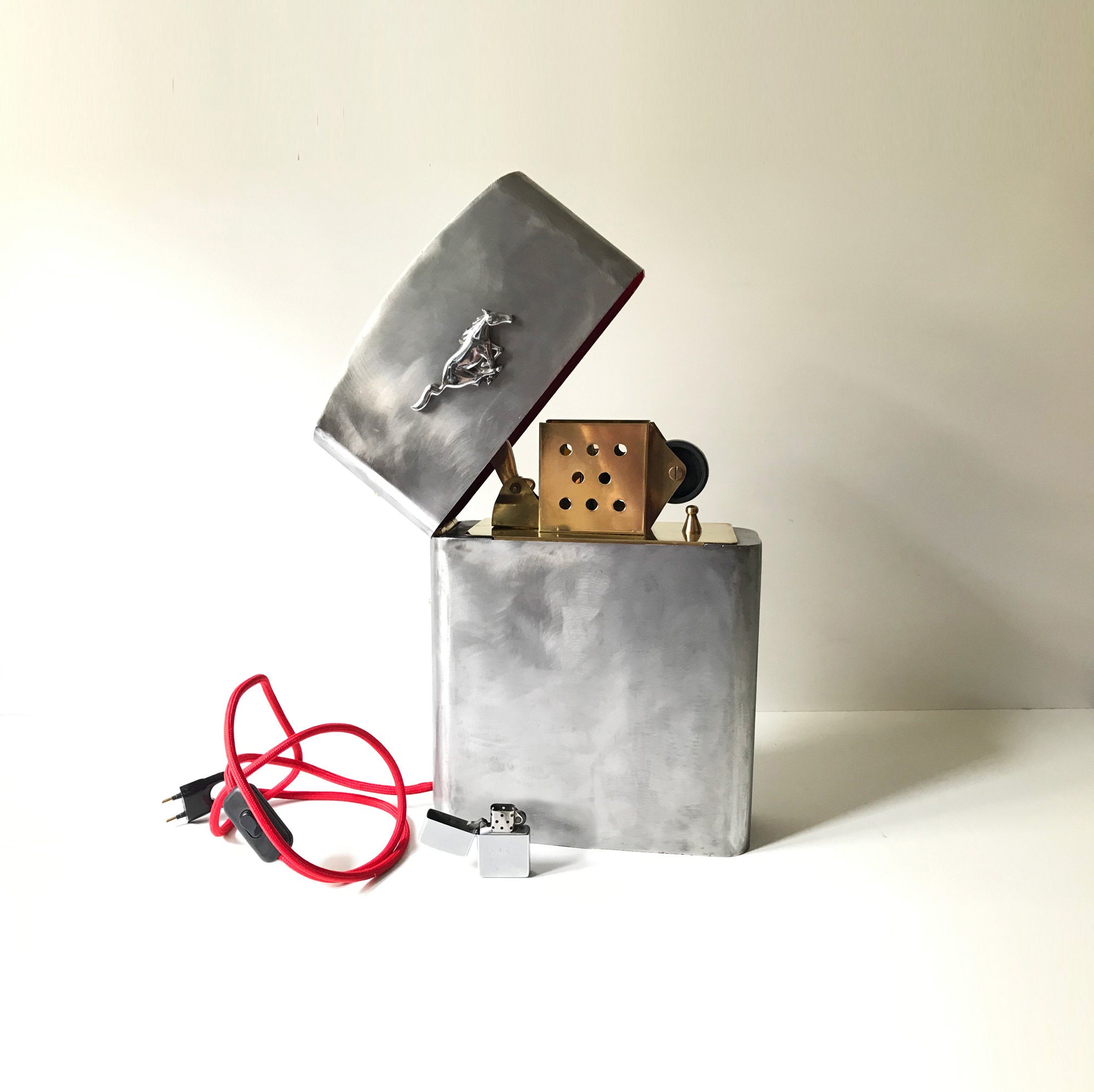 Huge Lighter Shaped Table Lamp Vintage Restored Creative - Etsy