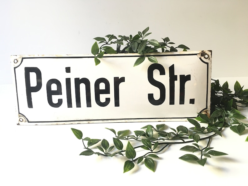 Antique Enamel German Street Sign Porcelain Metal Sign | Etsy