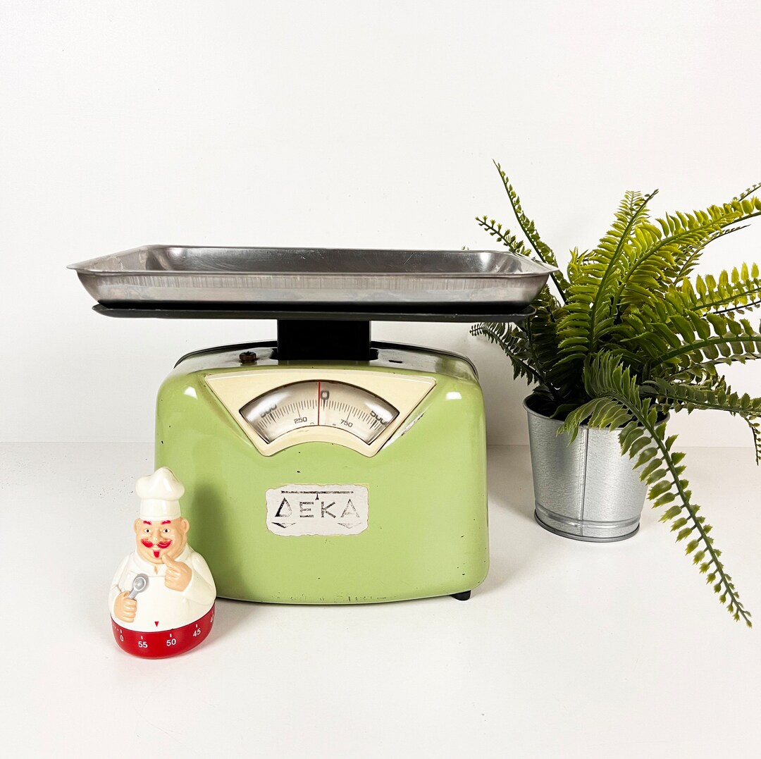 Vintage Italian Mint Green Kitchen Scale Farmhouse Decor DEKA Weigh ...