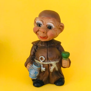 Vintage 1960s HEICO Bobble Head Nodder Drunk Monk Trolls Bobblehead ...