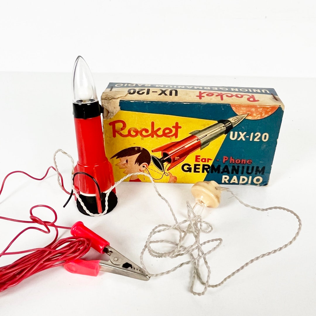 1950s Rocket Radio Χ-120 Ear Phone Germanium Radio Authentic - Etsy