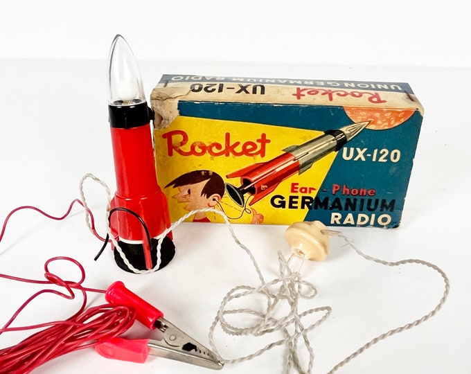 1950s Rocket Radio Χ-120 Ear Phone Germanium Radio - Authentic Vintage ...