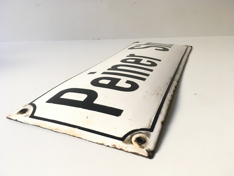 Antique Enamel German Street Sign Porcelain Metal Sign | Etsy