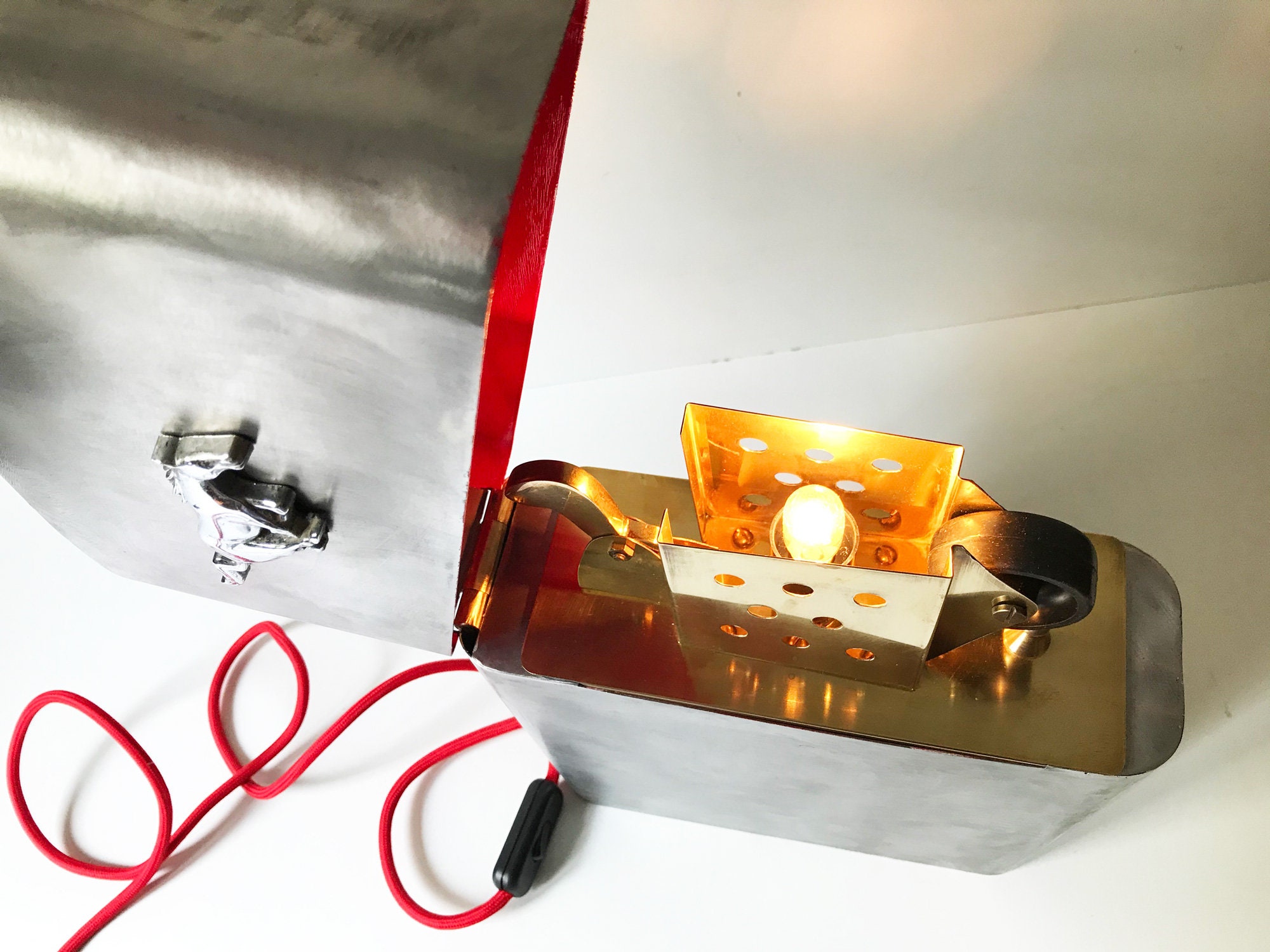 Huge Lighter Shaped Table Lamp Vintage Restored Creative - Etsy