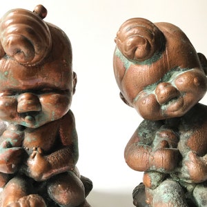 Antique Copper Doll Molds - Vintage Industrial - Toy Factory - Oxidized ...