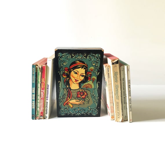 Vintage Soviet Wooden Box - Beautiful Lady Box - Jewe… - Gem