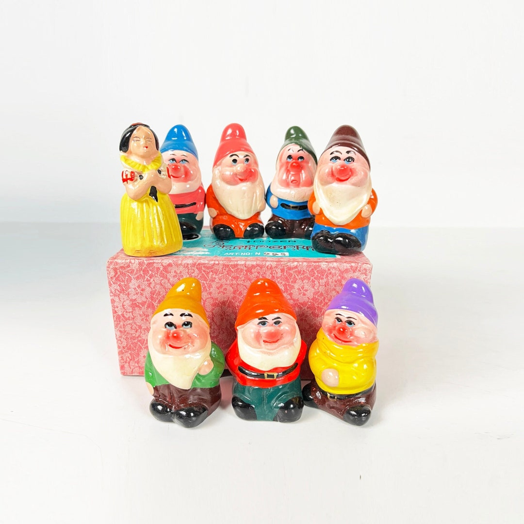 Vintage Pencil Sharpeners 7 Dwarfs and Snow White - Clay Sharpeners ...