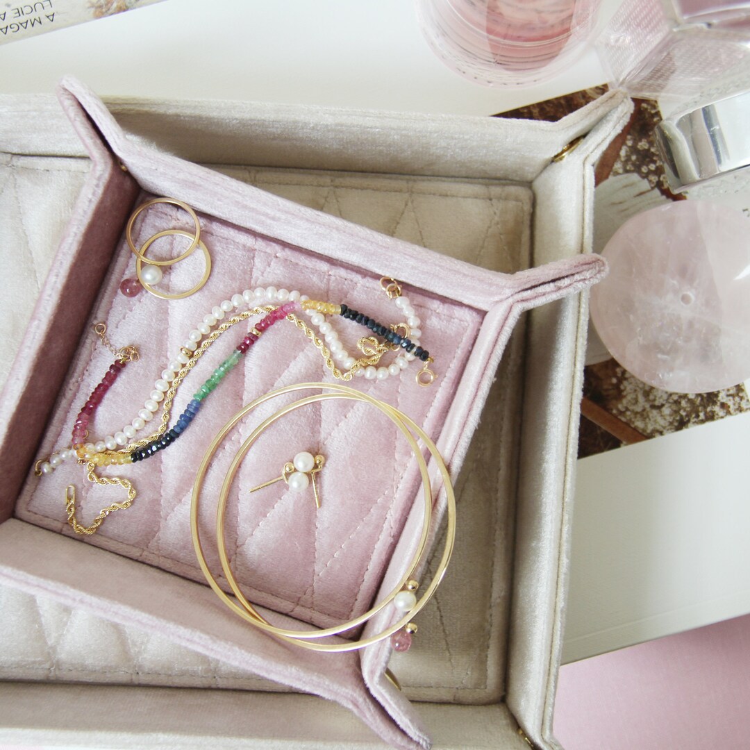 Luxe Velvet Quilted Catchall Tray - Etsy