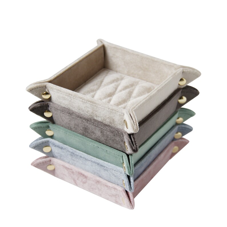 Luxe Velvet Quilted Catchall Tray - Etsy
