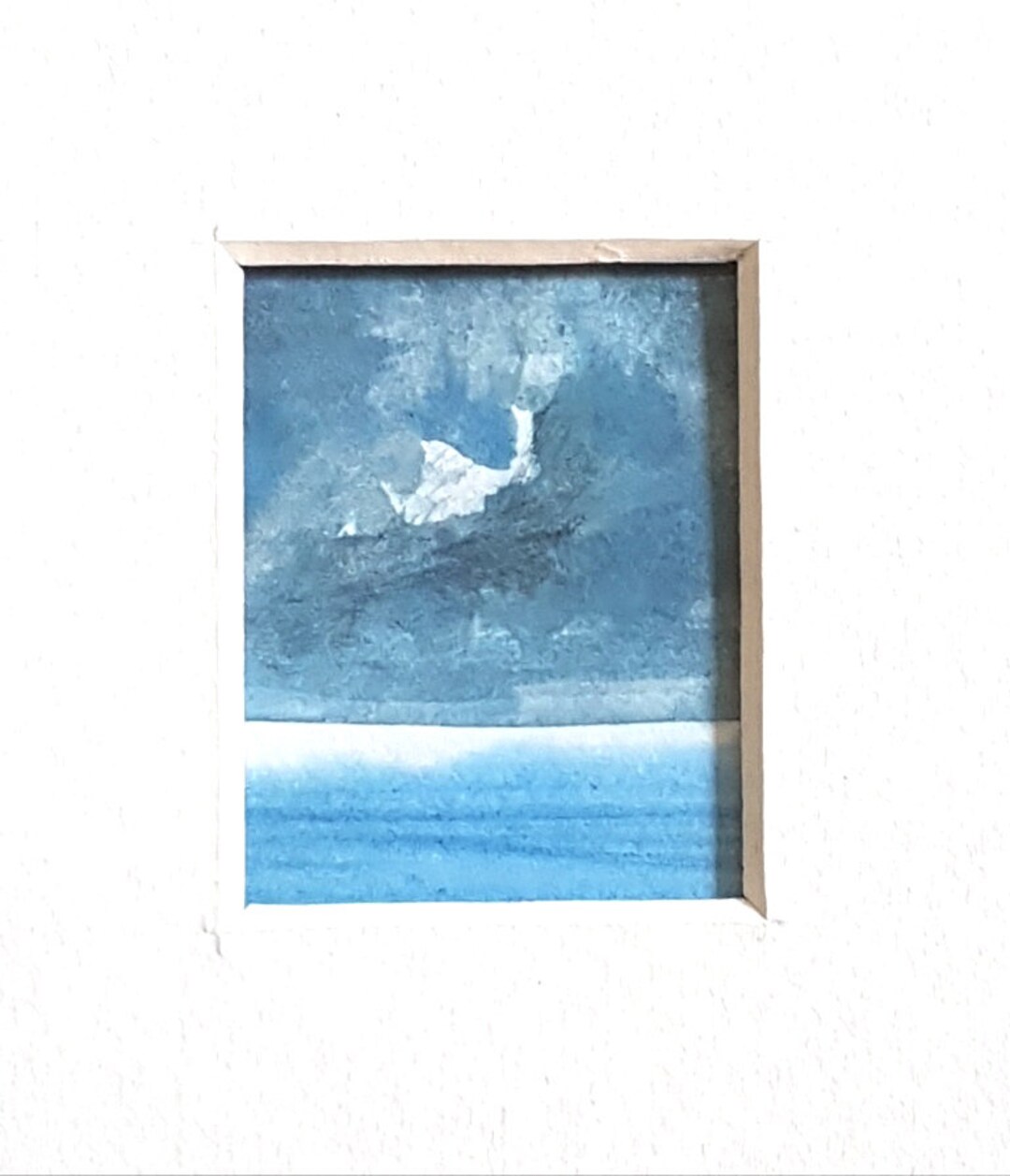 Sea View, Original Artwork, Landscape Abstract, Small Framed Art, - Etsy