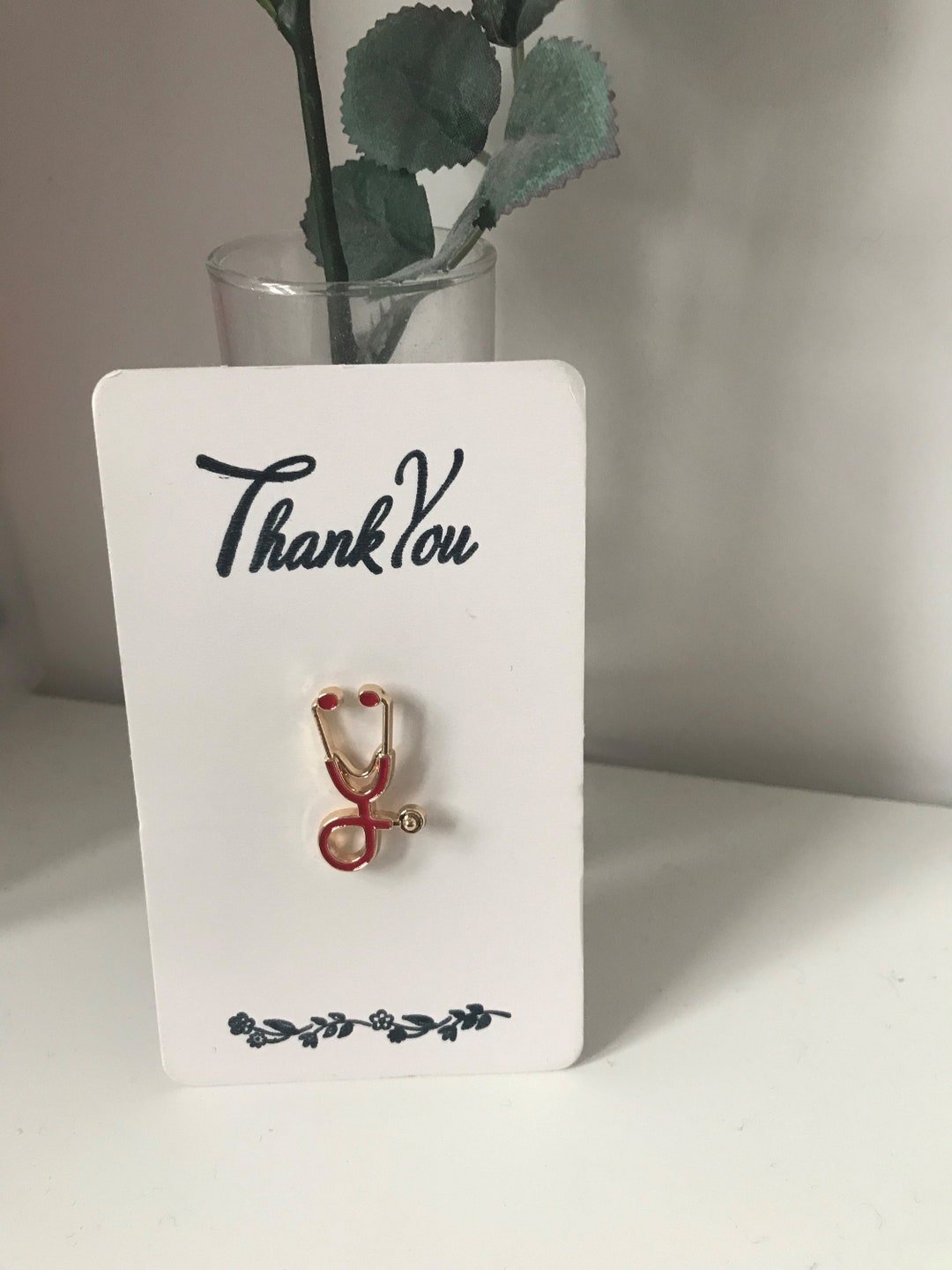 Enamel Pin Thank You Nhs Key Worker Stethoscope Gift Present Brooch ...