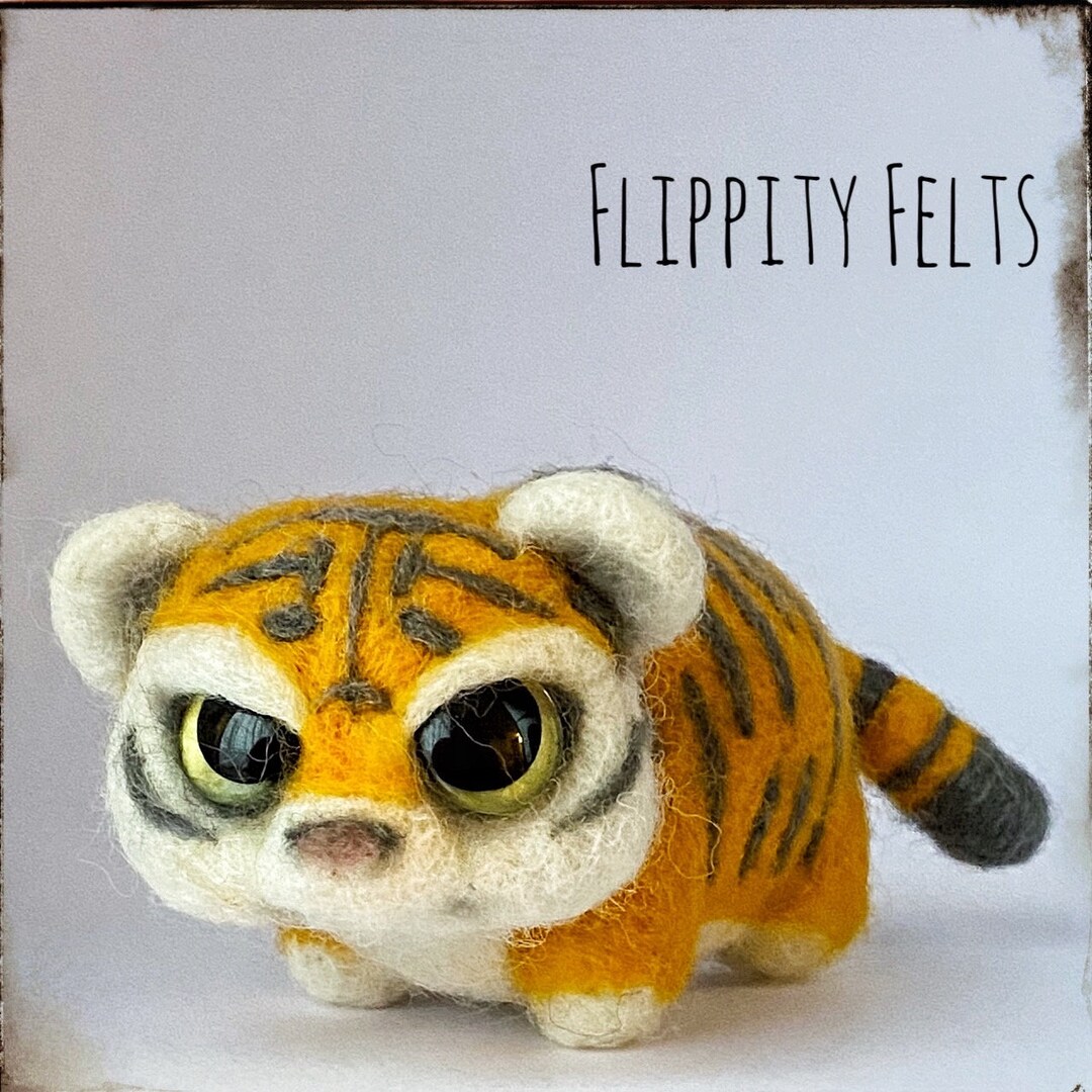 Tubby and Grumpy, Adorable Needle Felted Fat Tiger Decoration - Etsy