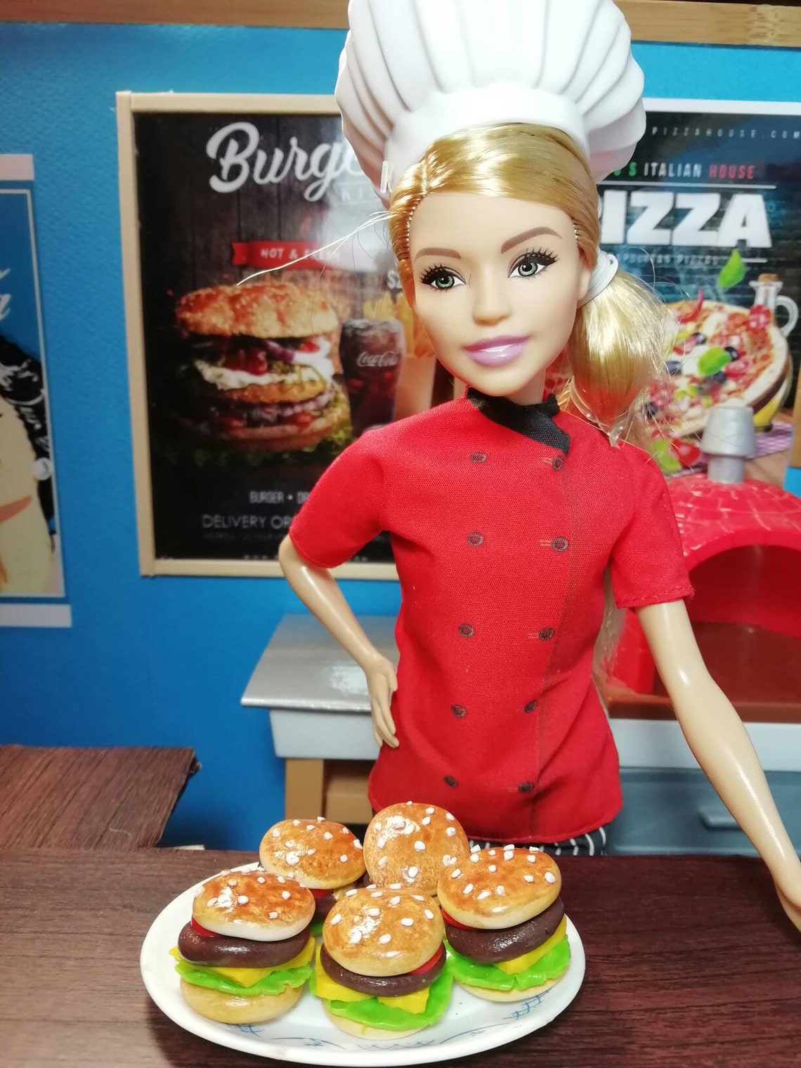 Miniatur-Burger für Barbie Größe Puppen 5 Stück | Etsy
