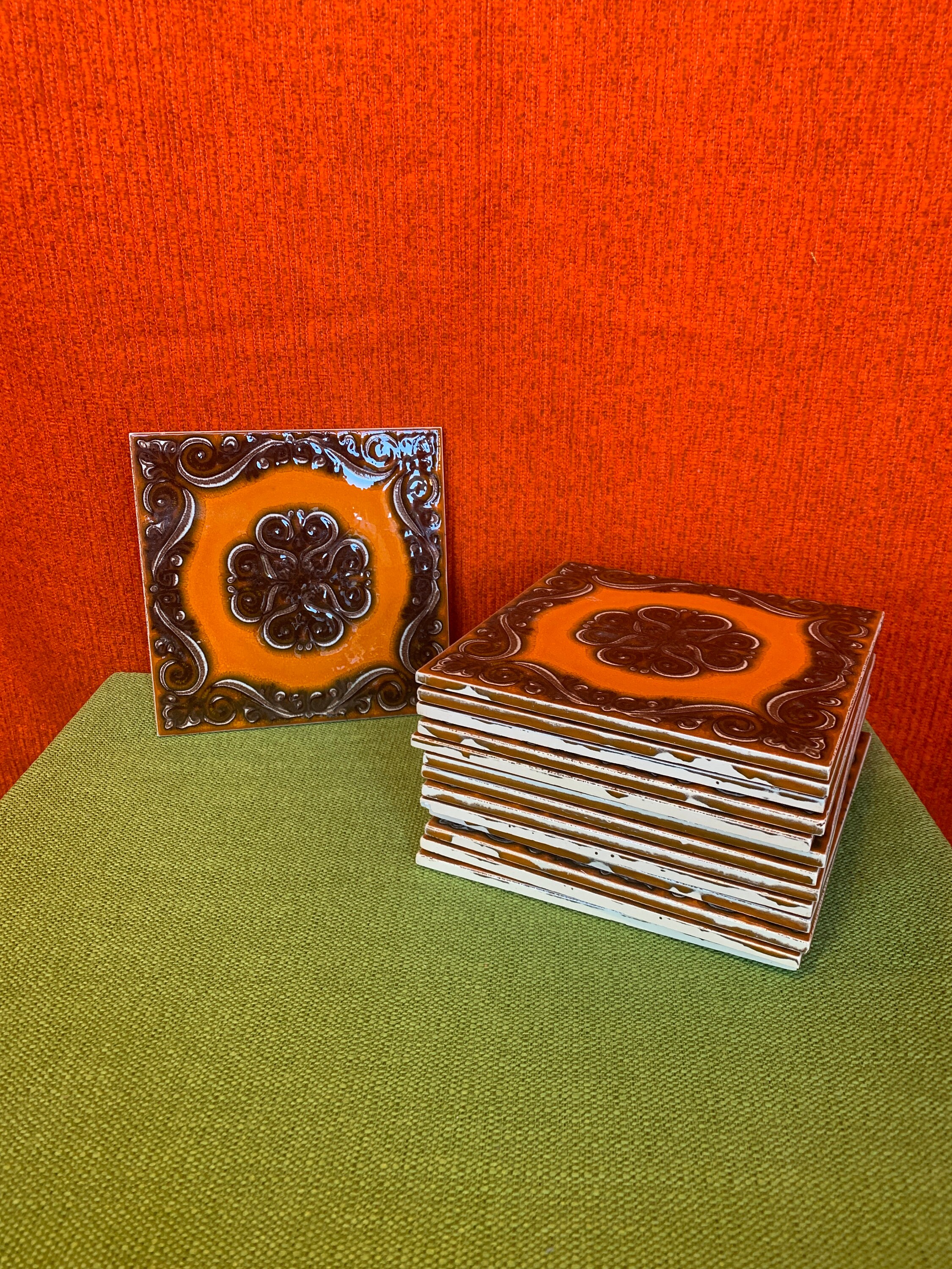 RARE New 70s Wall Tiles With Typical Seventies Style Mid | Etsy