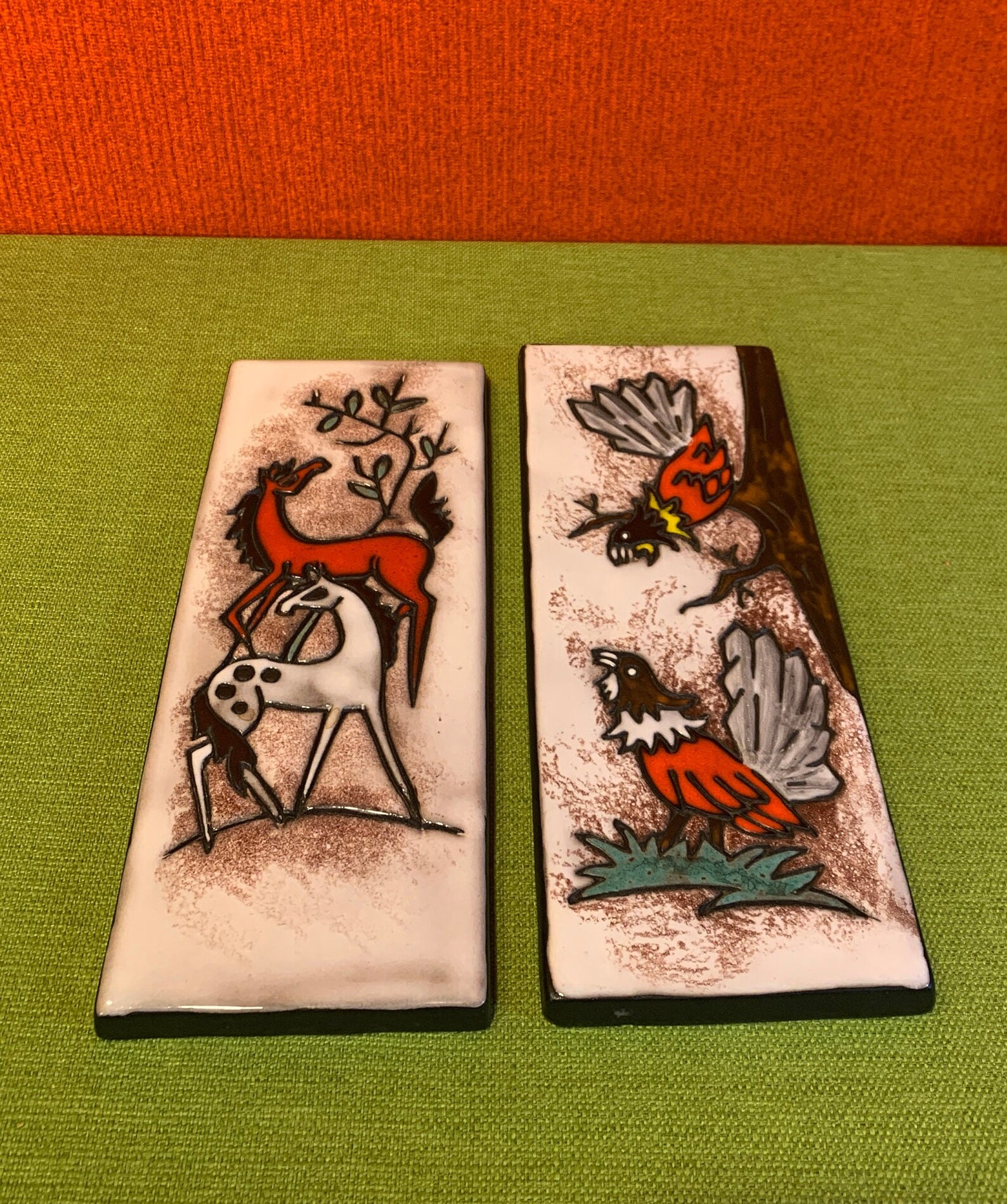 1970s Ruscha Ceramic Wall Plates Birds of Paradise and Horses - Etsy