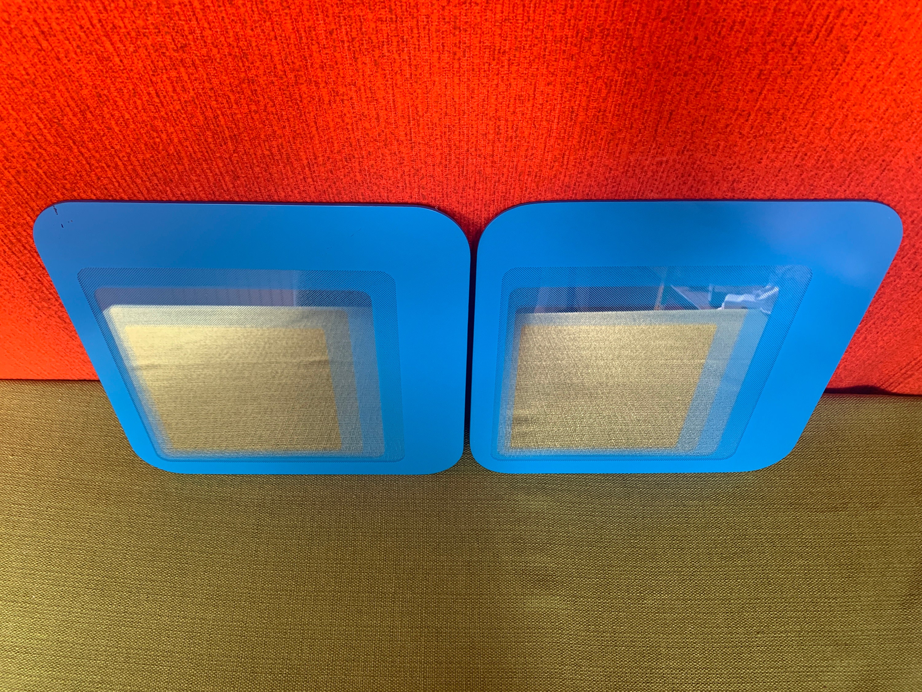 Vintage 90s Mirror Plate in Retro 70s Style Square Wall - Etsy