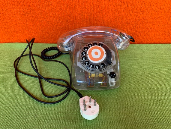 80s transparent PTT T65 Delft collection turntable telephone - Etsy ...