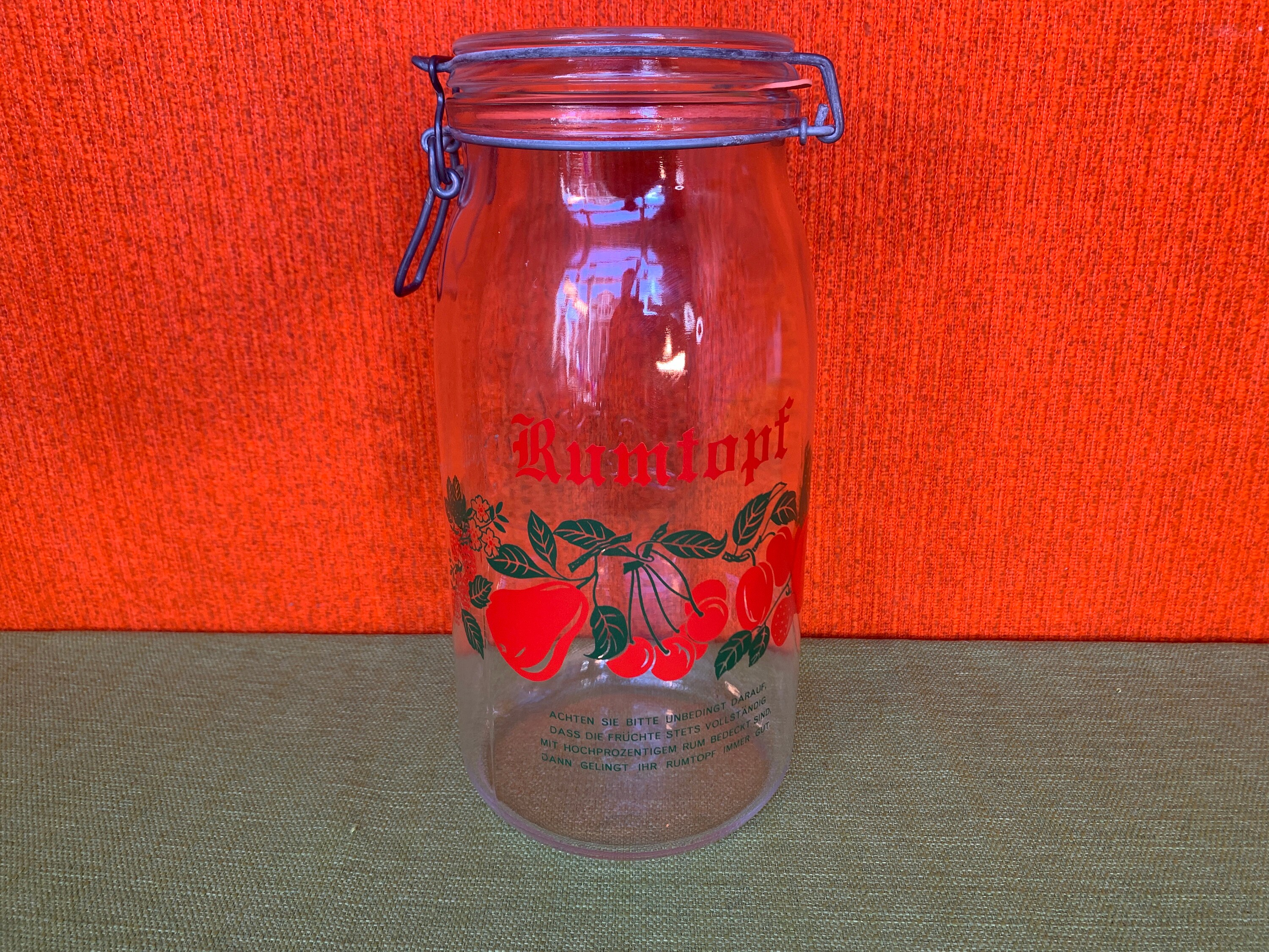 1970's Large Glass Rumtopf Stock Jar / Preserving Jar Vintage Mid ...